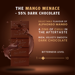 The Mango Menace - 55% Dark Alphonso Mango Chilli Chocolate – Bon Fiction